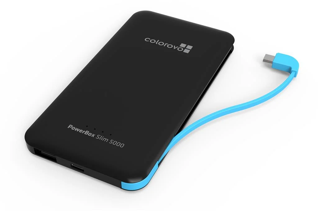 Colorovo PowerBox SLIM 5000 mAh Power banka 3 koncovky, černý (CVP-PB ...