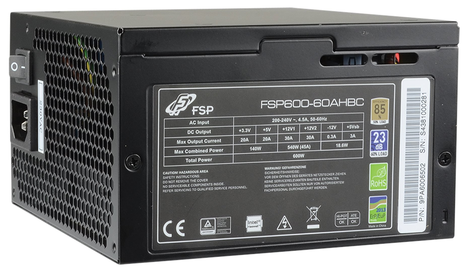 FSP Fortron FSP600-60AHBC 600W (9PA6006502) | TSBOHEMIA.CZ