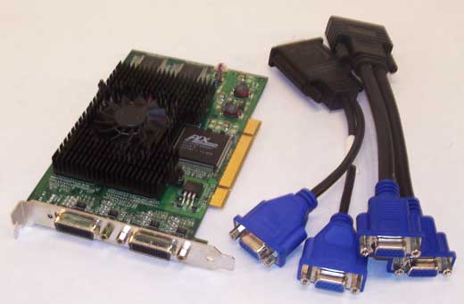 GK Matrox G450 MMS QUAD,128 MB SG memory,360Mhz RAMDAC,PCI (G45X4QUAD-B ...