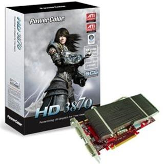 Grafická karta PowerColor ATI HD3870 silent 512MB DDR4 PCIe 2xDVI TVout 256b (R67D-TE3P ...