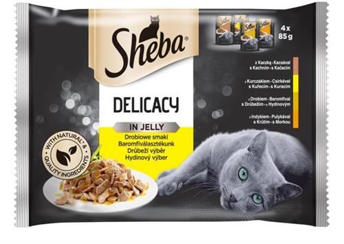 Sheba Delicacy drůbeží výběr v želé 4pack 4x85g (4770608247683 ...